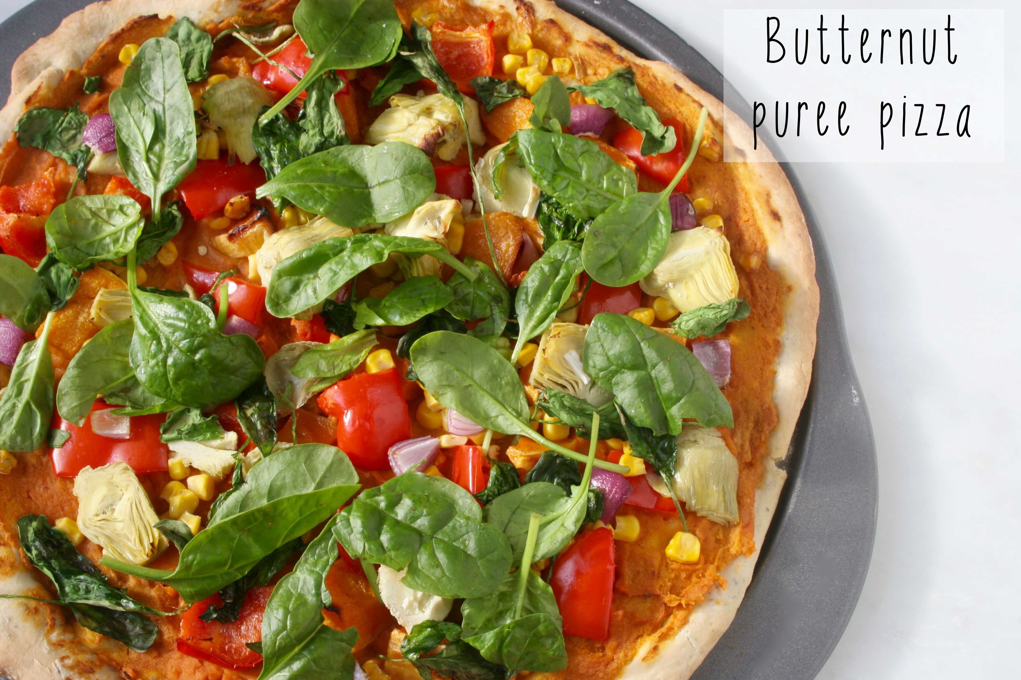 Butternut puree pizza – Baby Loves Veg